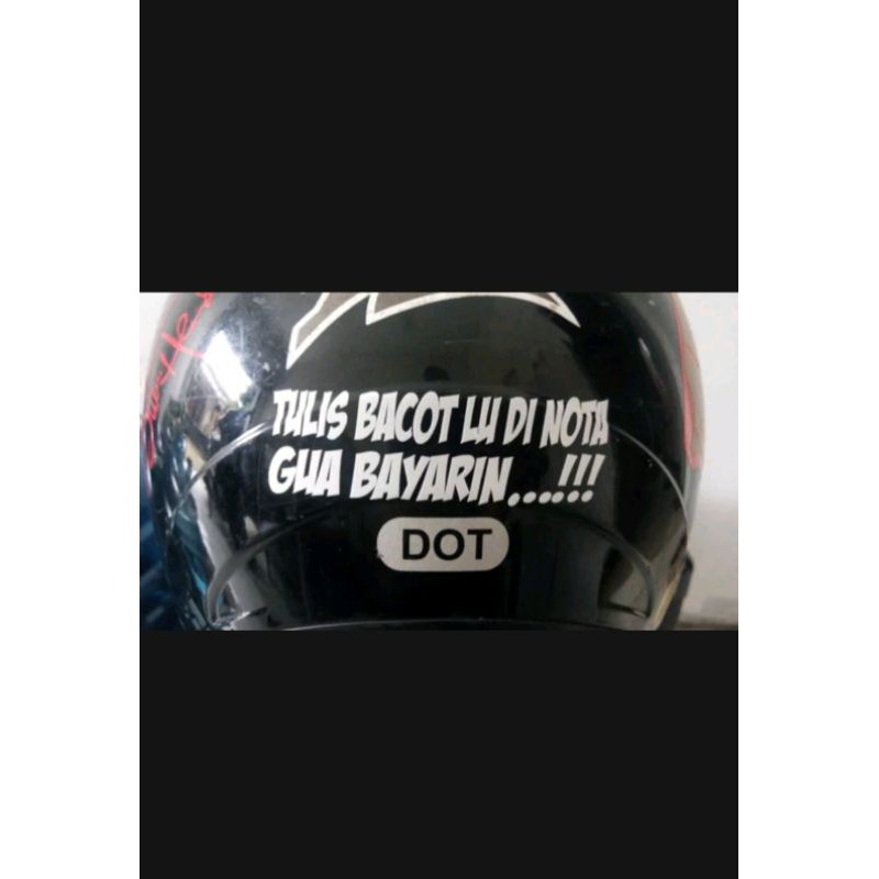 Jual sticker BACOT sticker HELM cutting | Shopee Indonesia