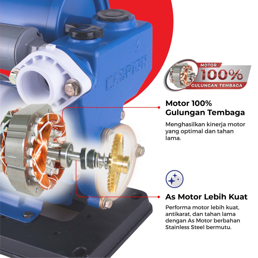 Jual Maspion Water Pump Mesin Pompa Air Otomatis MWP-128 BAT | Shopee ...