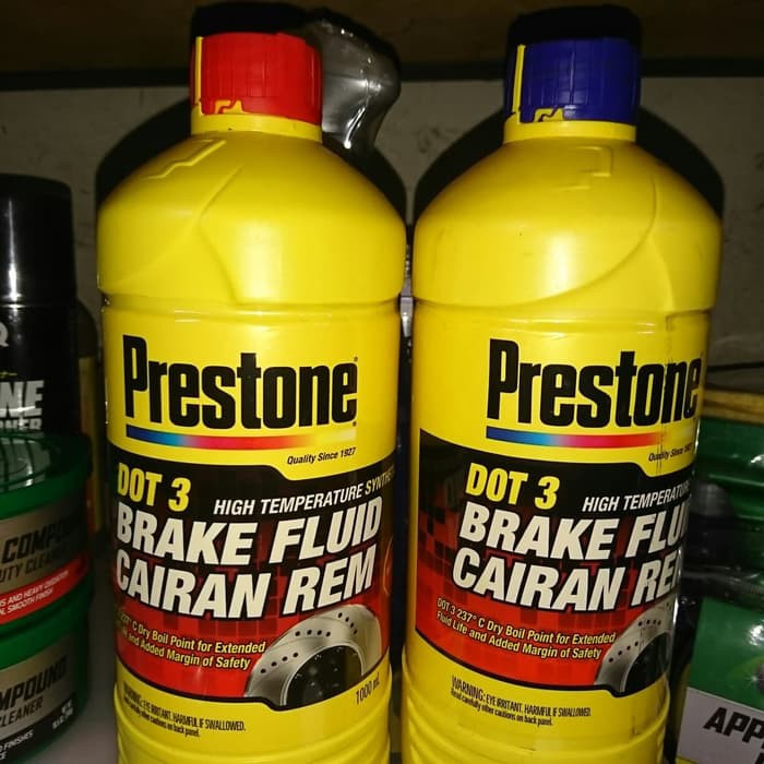 Jual Oli Minyak Rem Prestone / STP Dot 3 isi 1L Brake Fluid warna merah ...