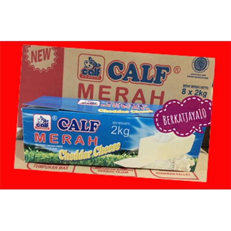Jual MURAH CALF MERAH Keju Cheese Cheddar 2 Kg | Shopee Indonesia