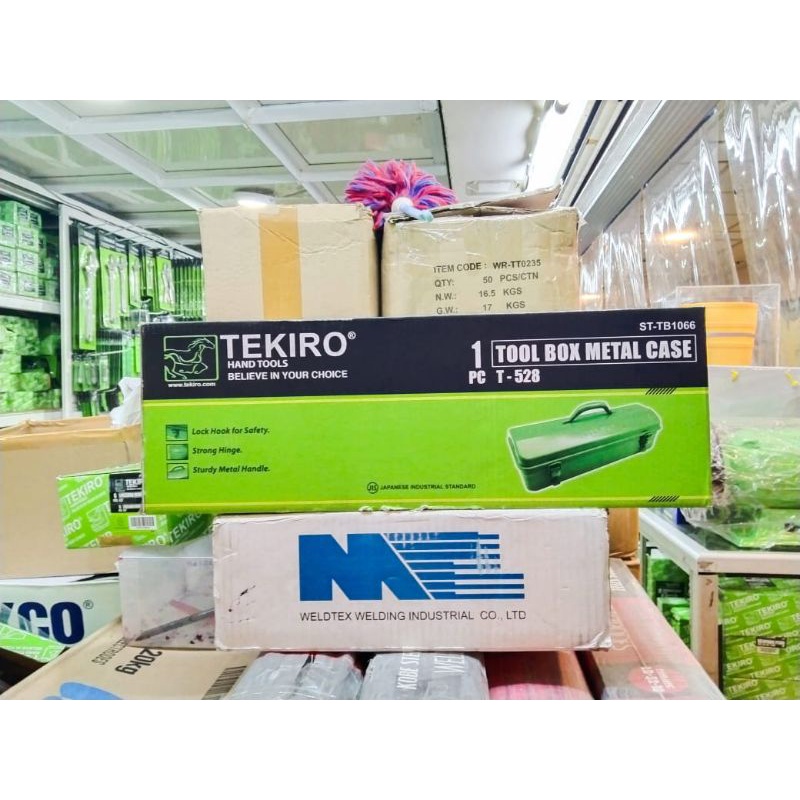 Jual TEKIRO TOOL BOX BESI SEDANG T528 UKURAN (410X150X125MM) | Shopee ...