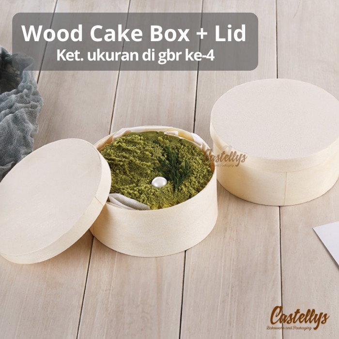 Jual Wood Cake / Lunch Box Kayu Y125A Kotak Kue Dessert Cake Bento ...