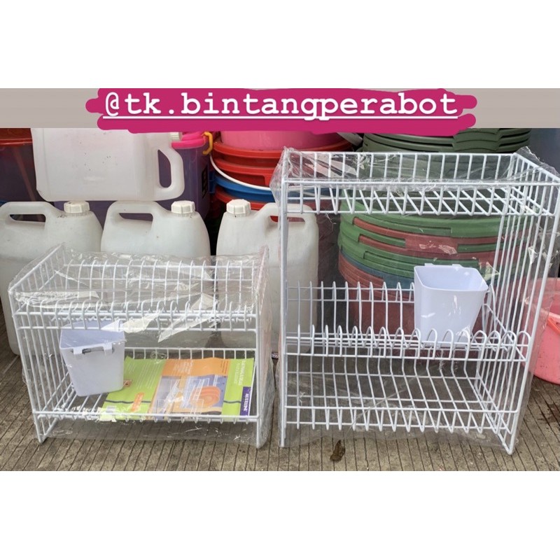 Jual MODELLINE - Rak Piring Gelas Susun 2 dan 3 + Tempat Sendok / Rak ...