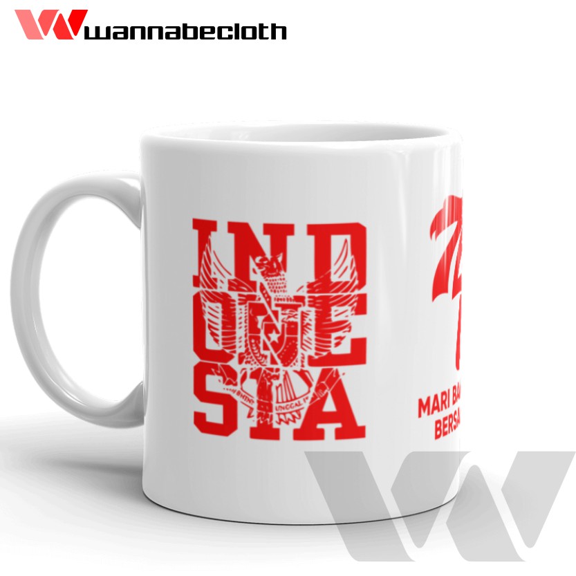 Jual Gelas Mug 17 Agustus Souvenir HUT RI 74 Tahun Indonesia Merdeka ...