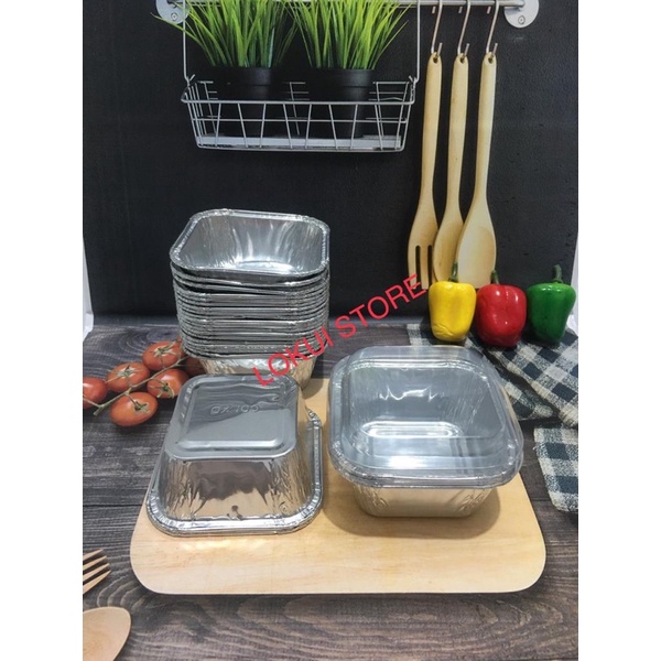 Jual Wadah Aluminium foil tray OX 100 tanpa tutup dan ada tutup/ cup OX-100 macaroni schotel ...