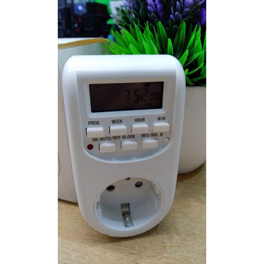 Jual Stop Kontak Timer Digital Otomatis AL-06G Program | Shopee Indonesia