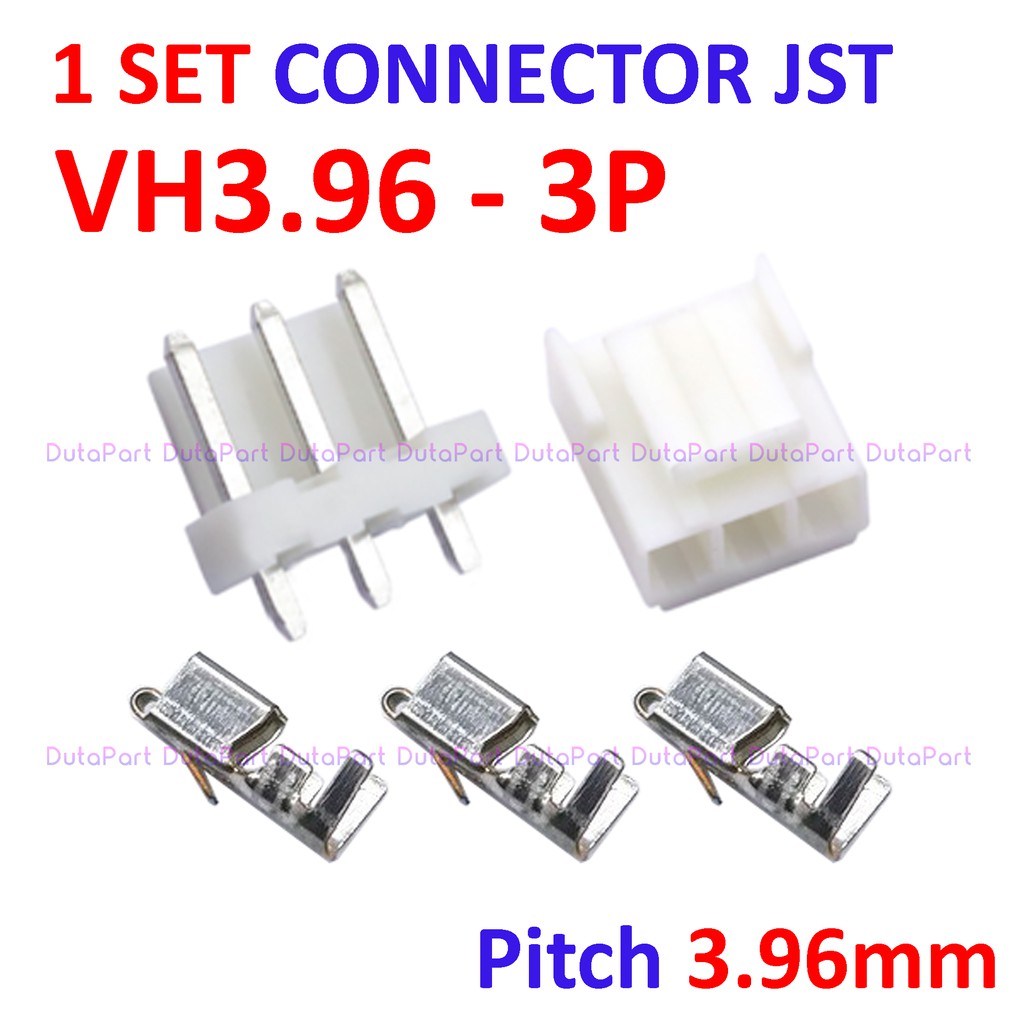 Jual 1 SET Connector JST VH3.96 - 3P - Male Female Pin Kaki Lurus 3.96mm Molex | Shopee Indonesia