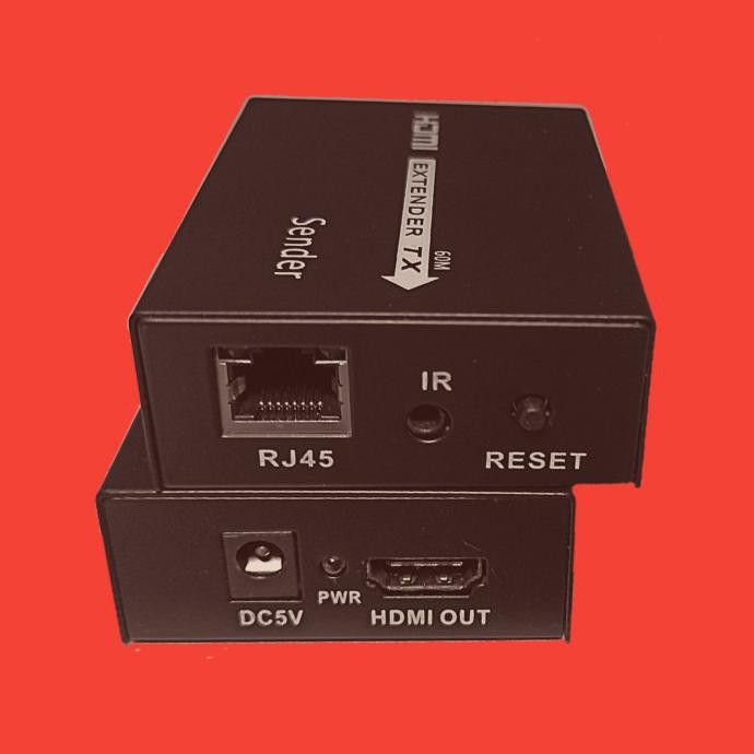 Jual Hdmi Extender Tx/Rx Over Ethernet Cable Rj45 Cat5E/Cat6 60 Meter ...