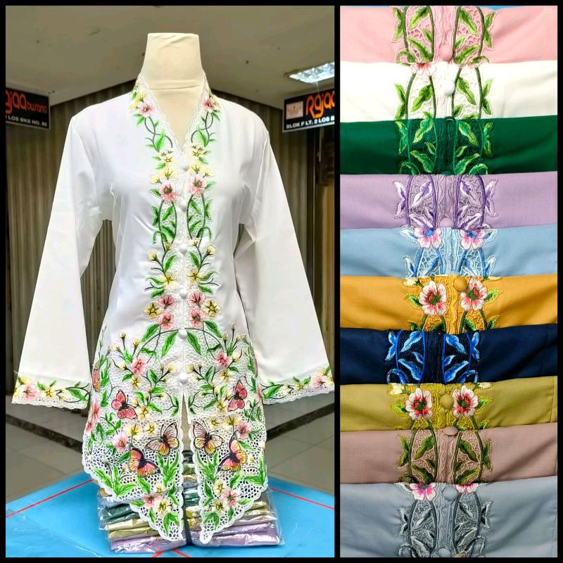 Jual kebaya encim kartini bordil kombinasi Jumbo kebaya wisuda kebaya ...