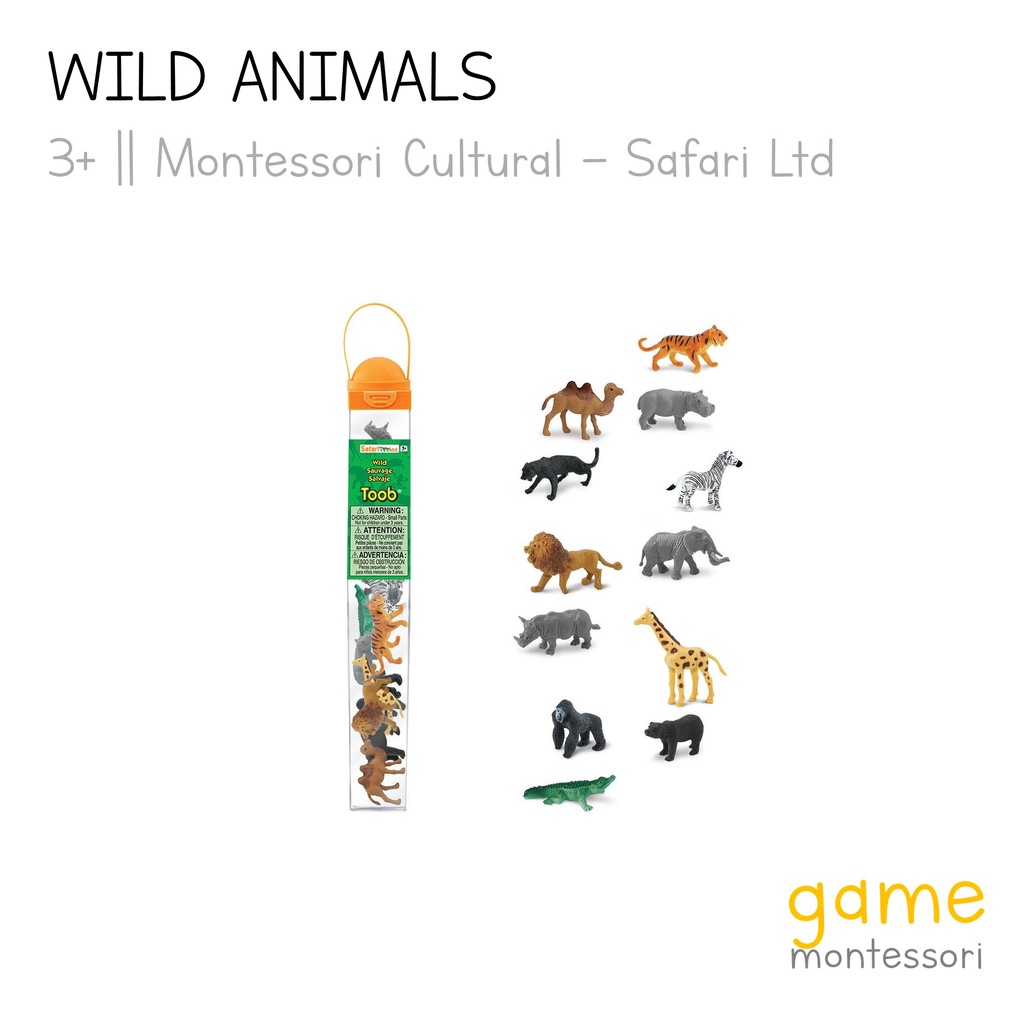 Jual Safari Ltd Wild Animal Series Toob complete with 3 parts cards ...