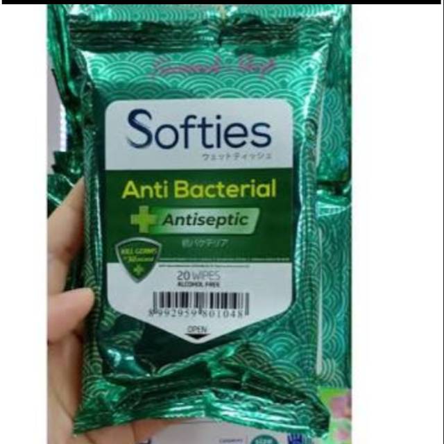 Jual Softies Antibacterial tissue basah antiseptic 20 lembar | Shopee ...