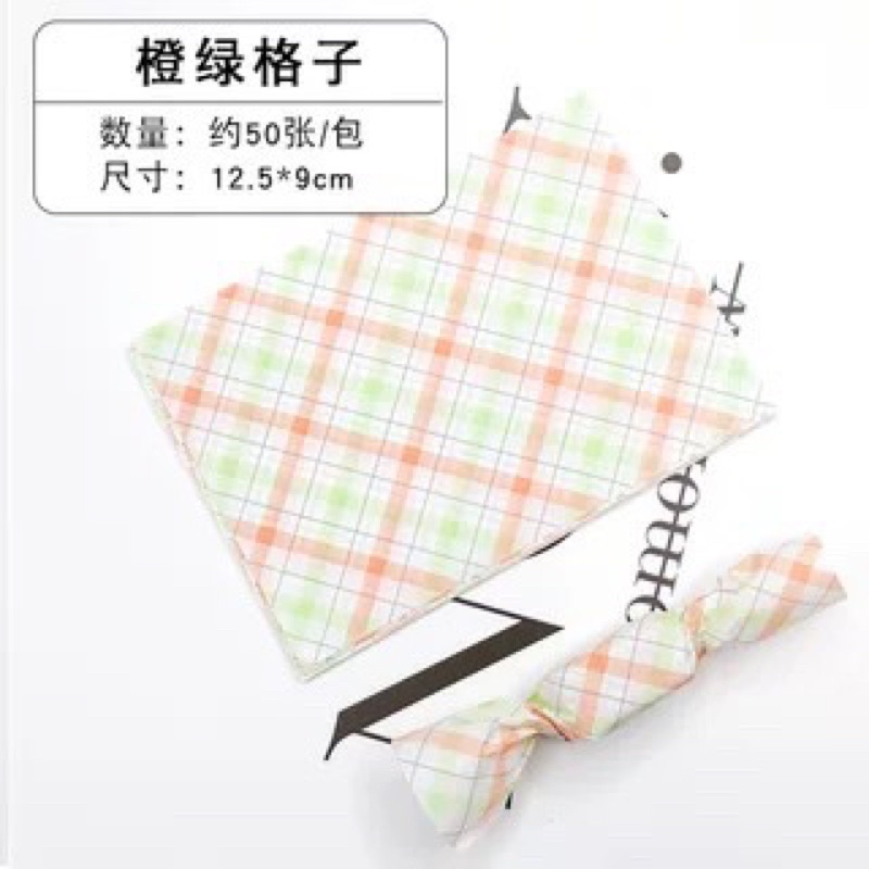 Jual kertas candy motif persegi 50pcs / kertas permen / kertas coklat ...