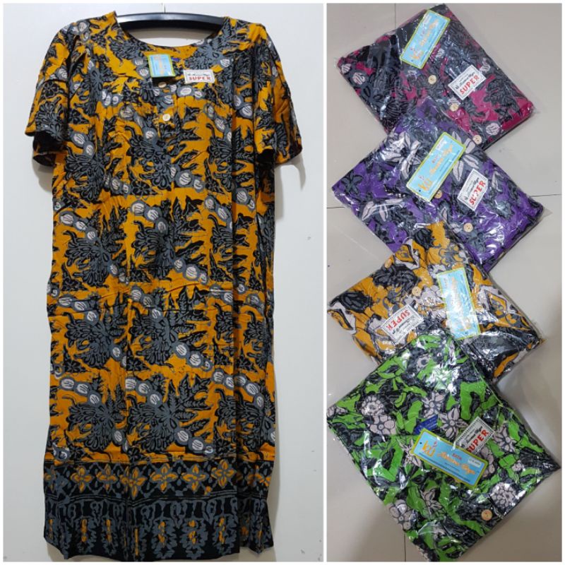 Jual YULI - DASTER KENCANA UNGU CETAK 46 JUMBO LD 140 PB 110 CM BATIK ...