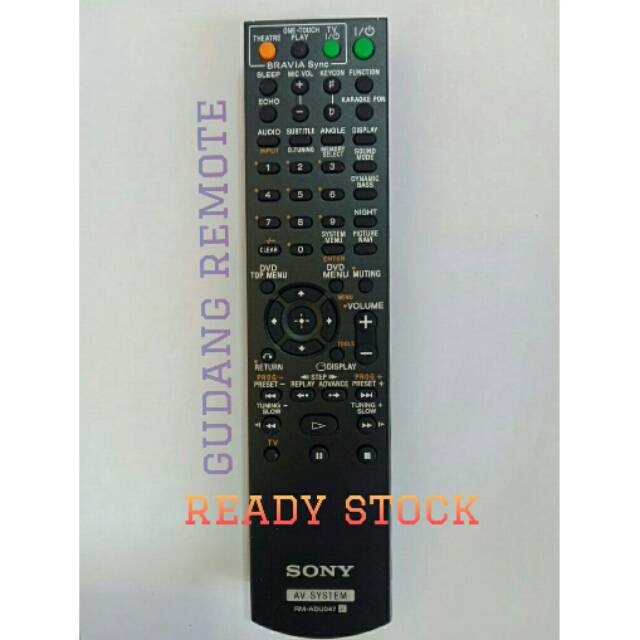 Jual Remote dvd home theater sony RM-ADU047 REAL ORIGINAL 100% | Shopee ...