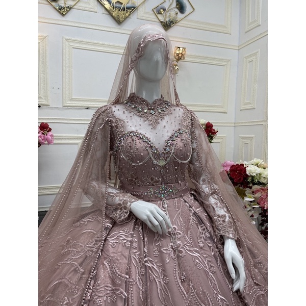 Jual Gaun pengantin | gaun pengantin full payet | kebaya pengantin full ...