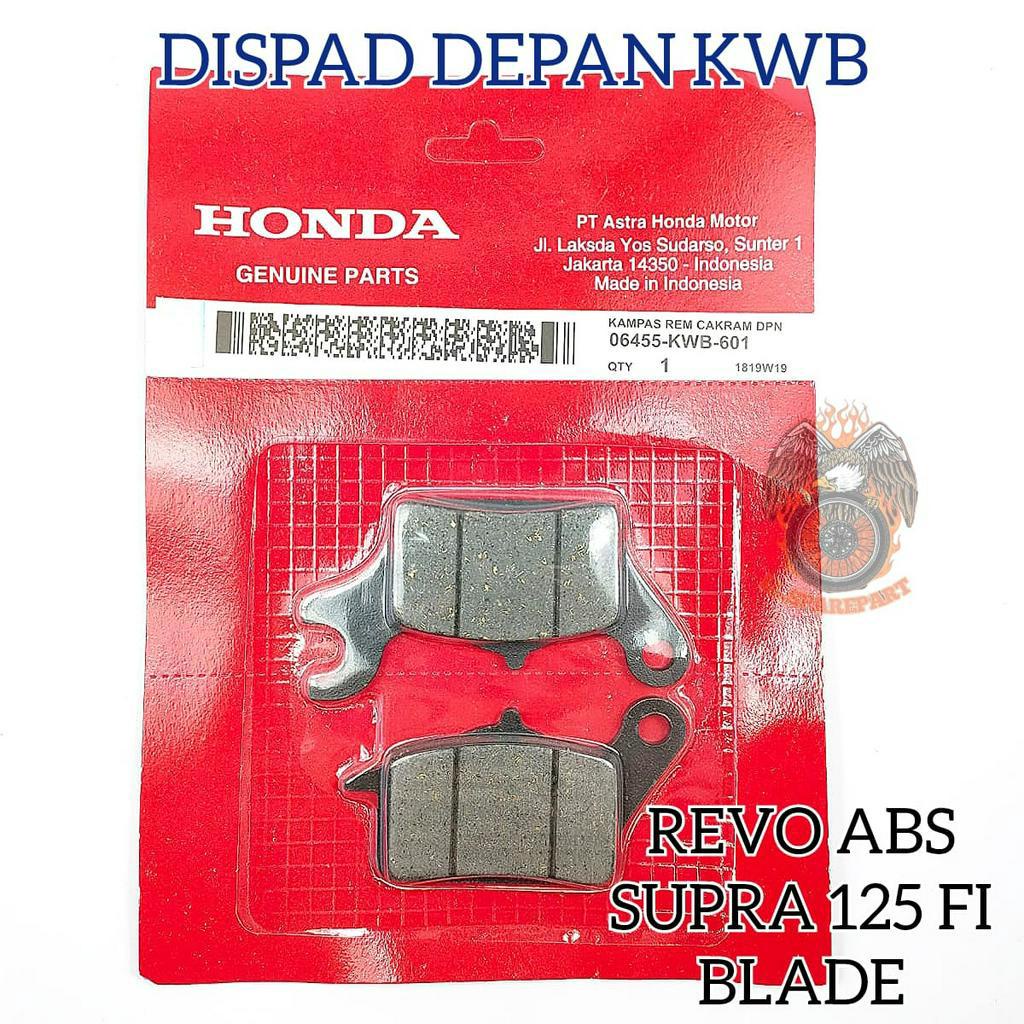 Jual DISPAD DISC PAD KAMPAS REM DEPAN HONDA KWB ASLI ORIGINAL REVO ABS ...
