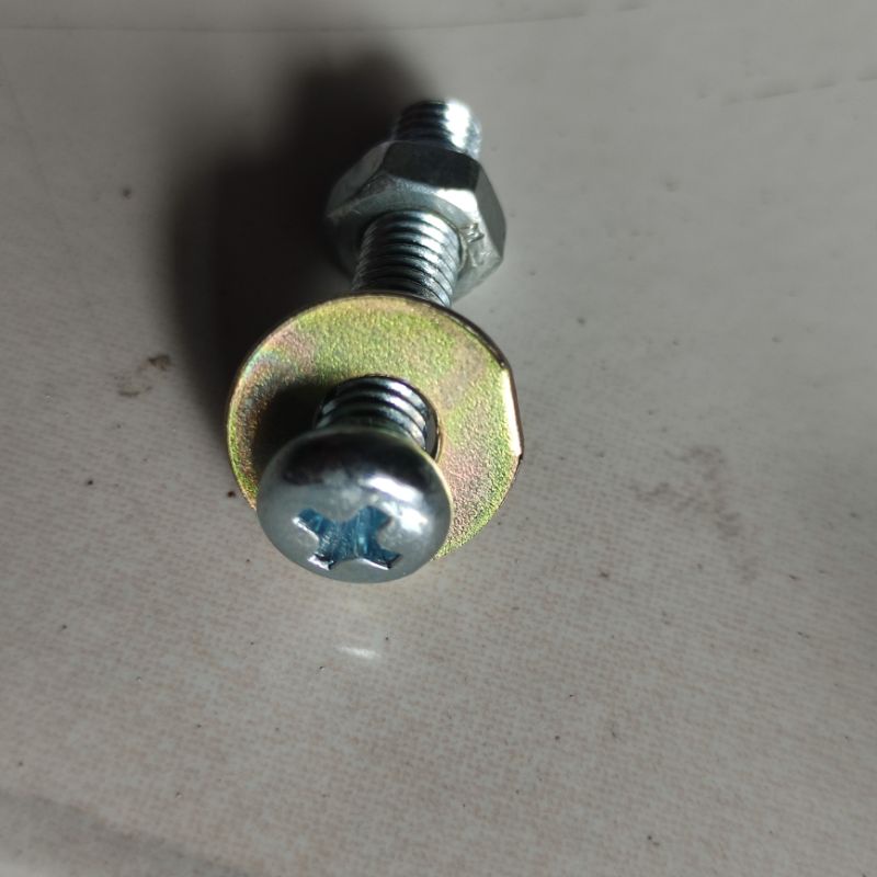 Jual Baut + Ring + Mur M5 X 25 JP ( Kunci 8 ) | Shopee Indonesia