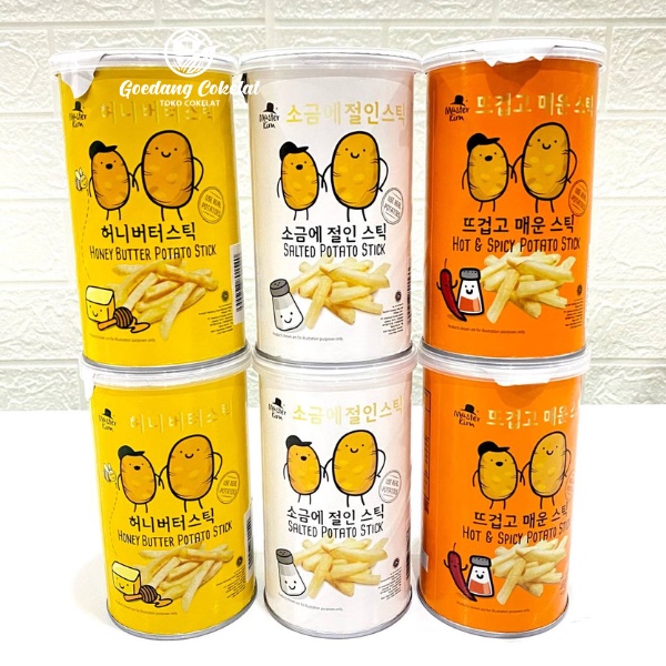 Jual Master Kim Potato Snack Stick Salted Hot Spicy Honey Butter Potato ...
