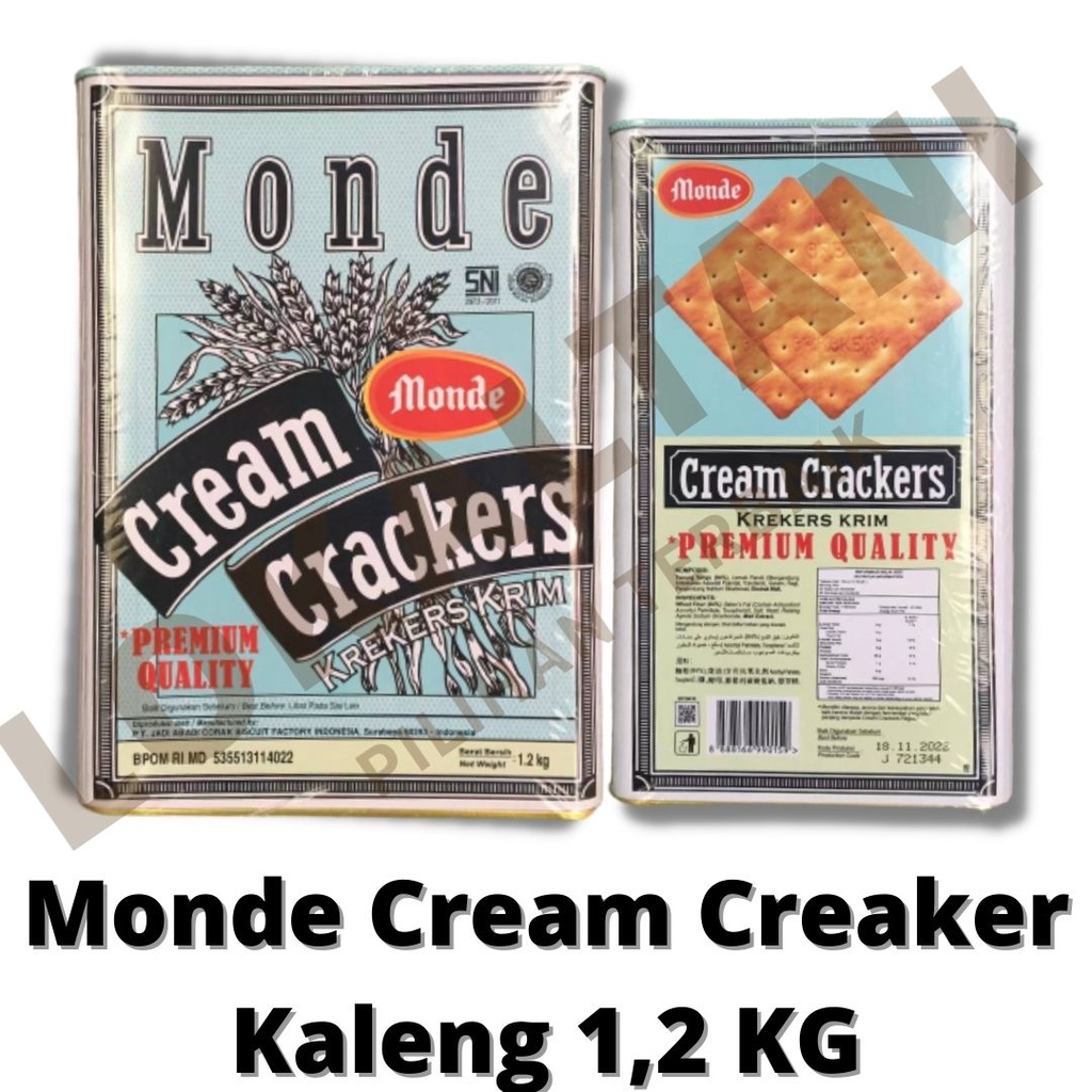 Jual Monde Cream Crackers Kaleng - 1,2kg | Shopee Indonesia