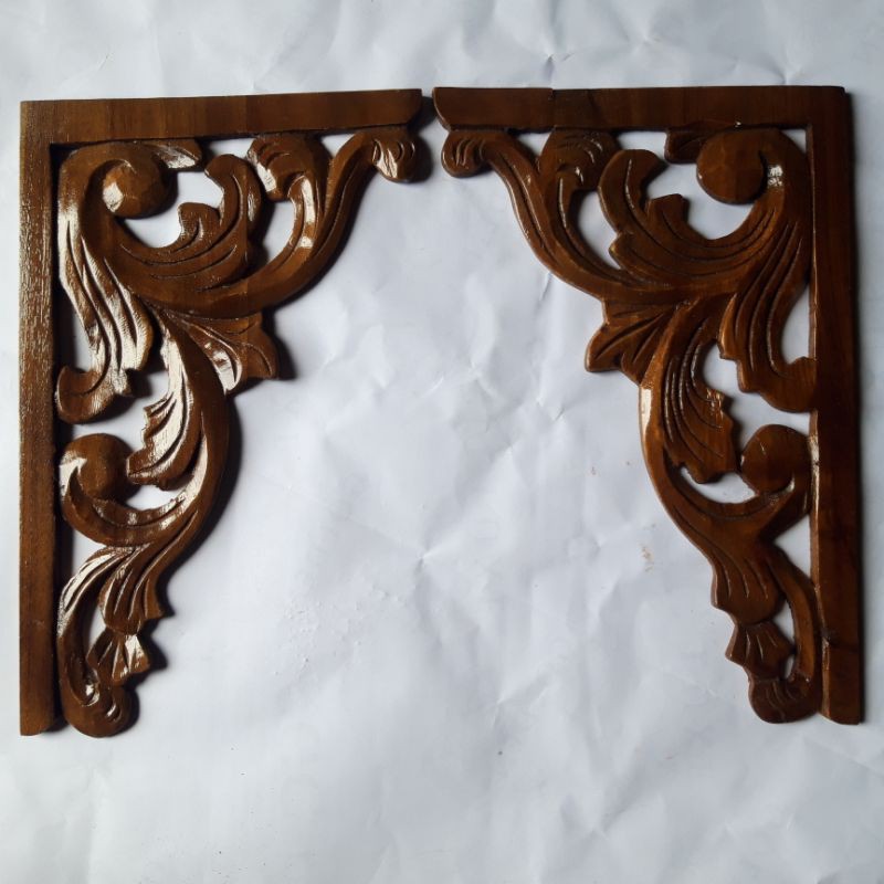 Jual Siku ukir || ornamen tempel mebel Siku jati | Shopee Indonesia