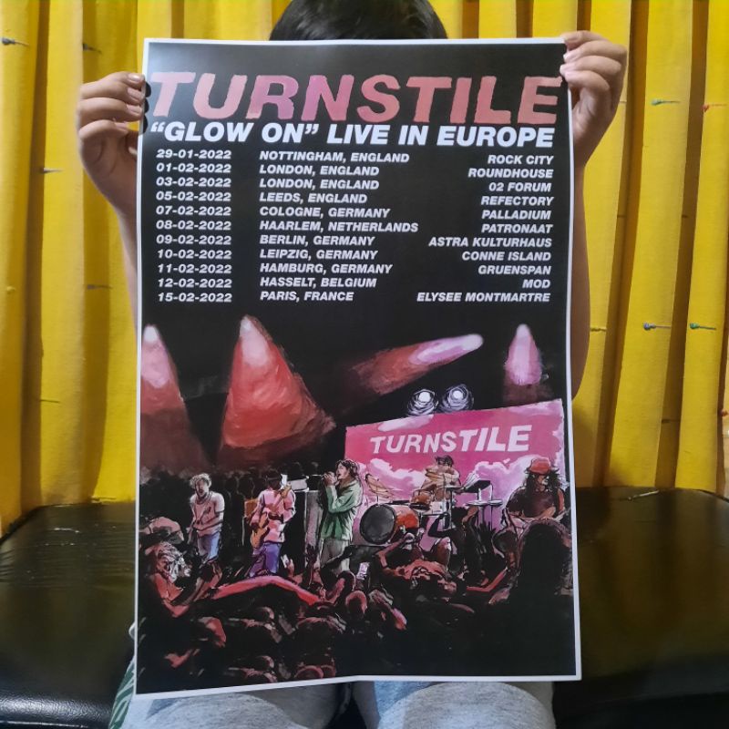 Jual POSTER Band TURNSTILE TOUR / TURNSTILE LOVE CONNECTION / GLOW ON ...