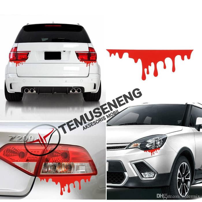 Jual Stiker Darah Mobil Car Sticker Reflektif Lampu Depan Belakang ...