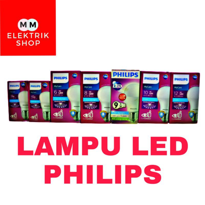 Jual Lampu Led 3 4 6 8 10 12 Watt PHILIPS | Shopee Indonesia