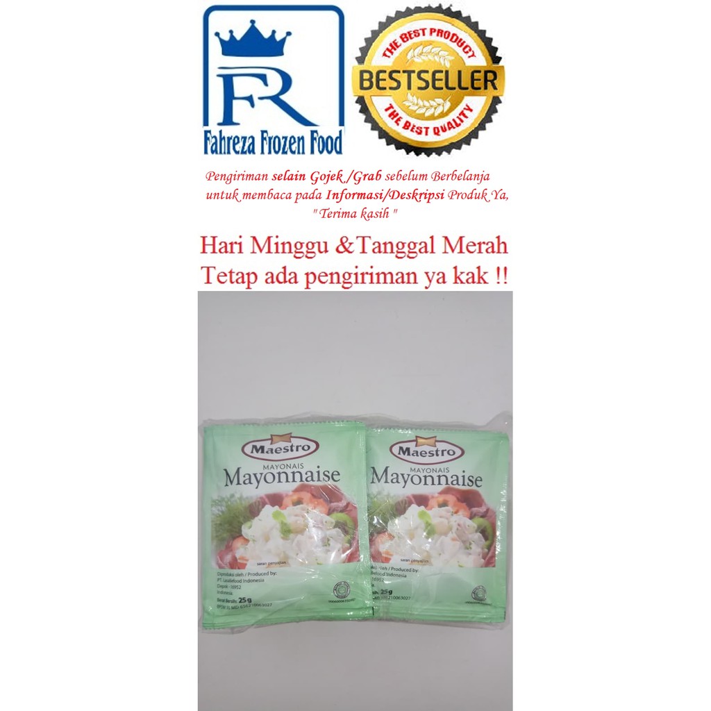 Jual Maestro Mayonaise Kemasan Sachet @25 Gram isi 10 Pcs Harga Hemat ...