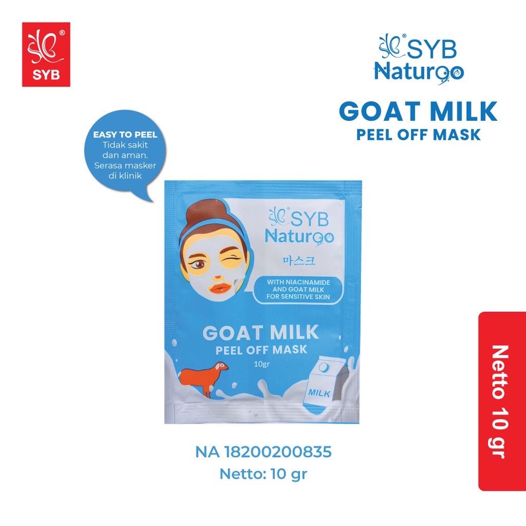 Jual SYB NATURGO Peel Off Mask Sachet | Gold | Diamond | Goat Milk ...
