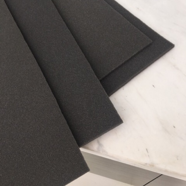 Jual Busa Lembaran 100x80x1 cm PU Foam Sponge Spon Density 27 Hitam ...