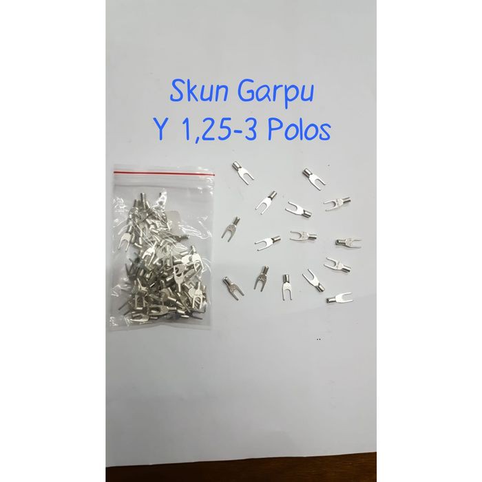 Jual Skun Y 1.25-3 POLOS/Skun Kabel Y 1.25-3/Skun Garpu / Skun U Polos ...