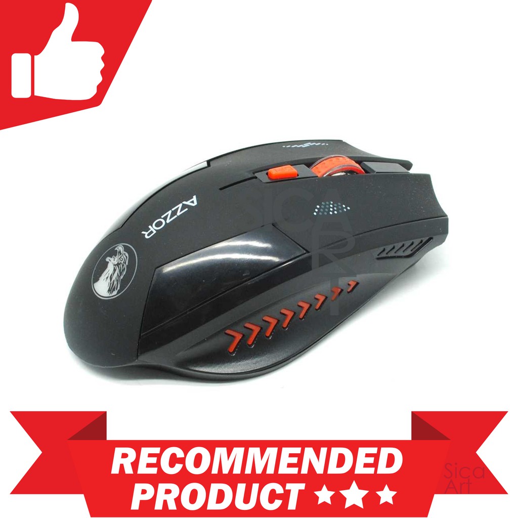 Jual Azzor Mouse Gaming Wireless Rechargeable USB 2400 DPI 2.4G | Shopee Indonesia