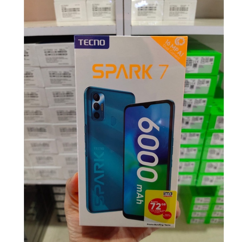 Jual Tecno Spark 7 2GB+32GB batre 6000 mah Garansi Resmi 1 Tahun ...