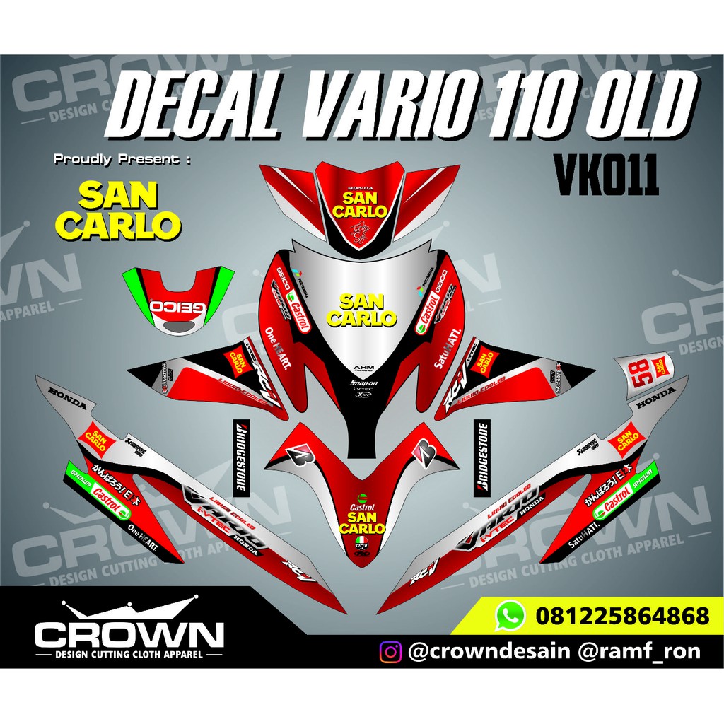 Jual Decal Vario 110 Old - San Carlo | Shopee Indonesia