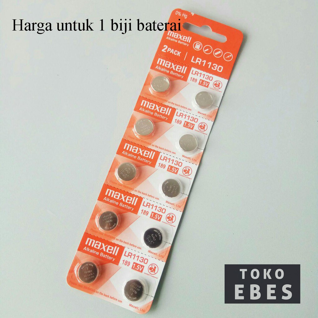 Jual Baterai Batre Battery Kancing LR1130 AG10 Maxell Sony Murata Alkaline Original | Shopee ...