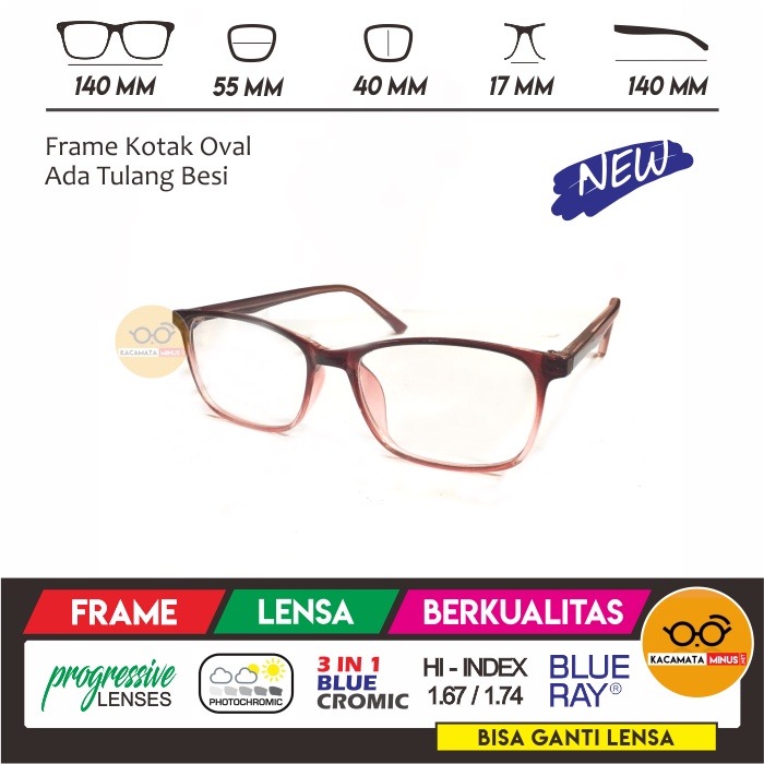 Jual Kacamata Minus KM018 Frame Vintage - Kotak Classic Retro Vintage ...