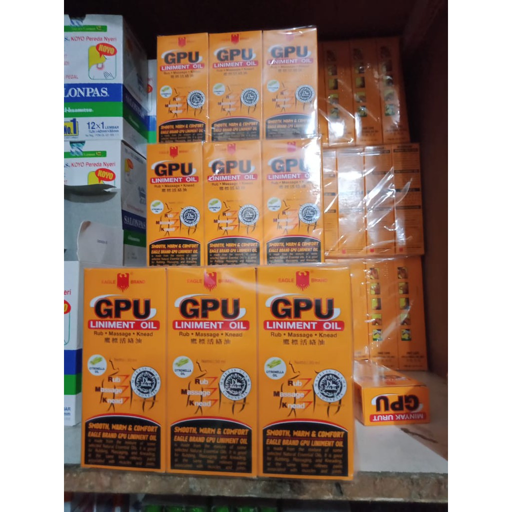 Jual Minyak Urut GPU 30 Ml | 60 Ml Isi 12 Botol / PACK | Shopee Indonesia