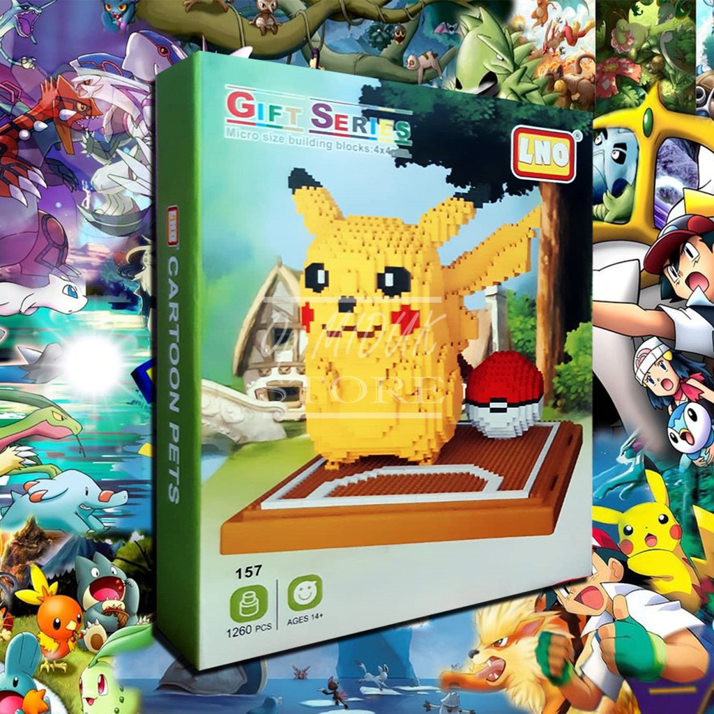 Jual NANO BLOCK POKEMON PIKACHU LNO UKURAN BESAR | Shopee Indonesia