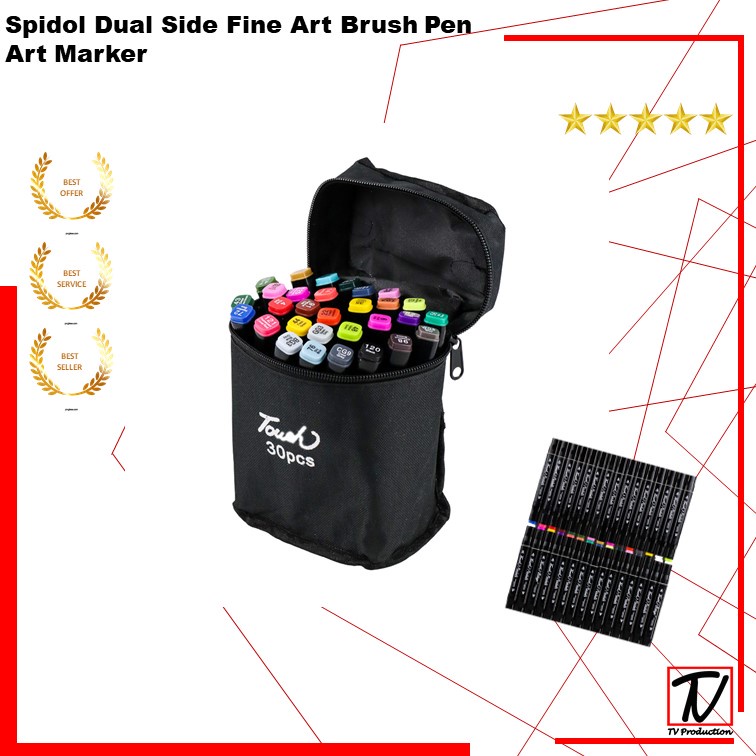 Jual Spido Dual Set 24,30,48 Color / Spidol Dual Side Fine Art Marker ...