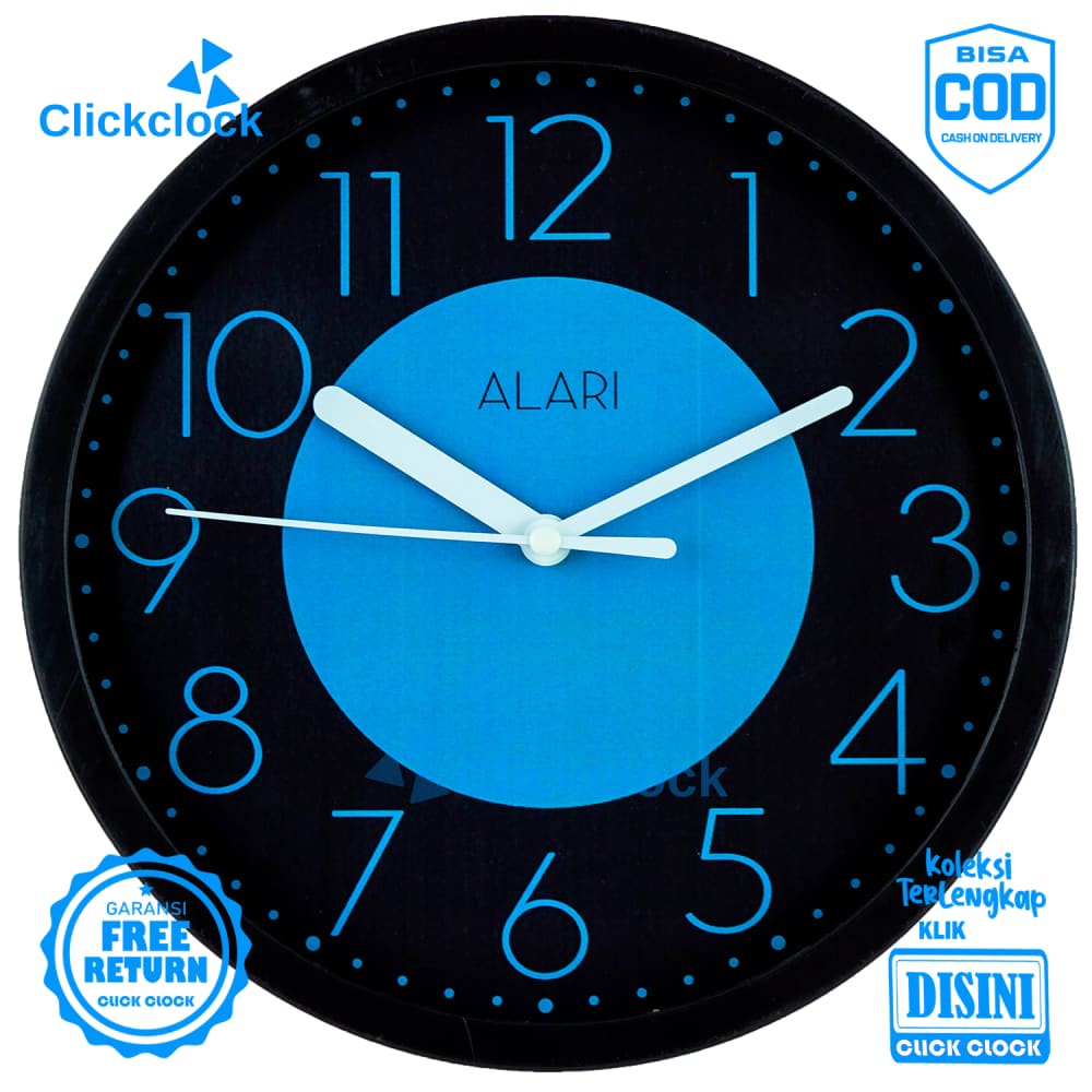 Jual Jam Dinding Quartz Minimalis Green Amphibi Alari AL1183 Besar ...