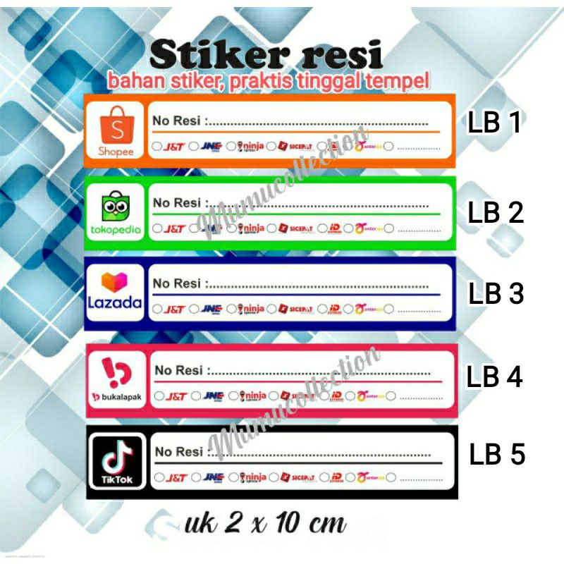 Jual STIKER RESI/LABEL PENGIRIMAN SHOPEE MARKETPLACE/CUSTOM | Shopee ...