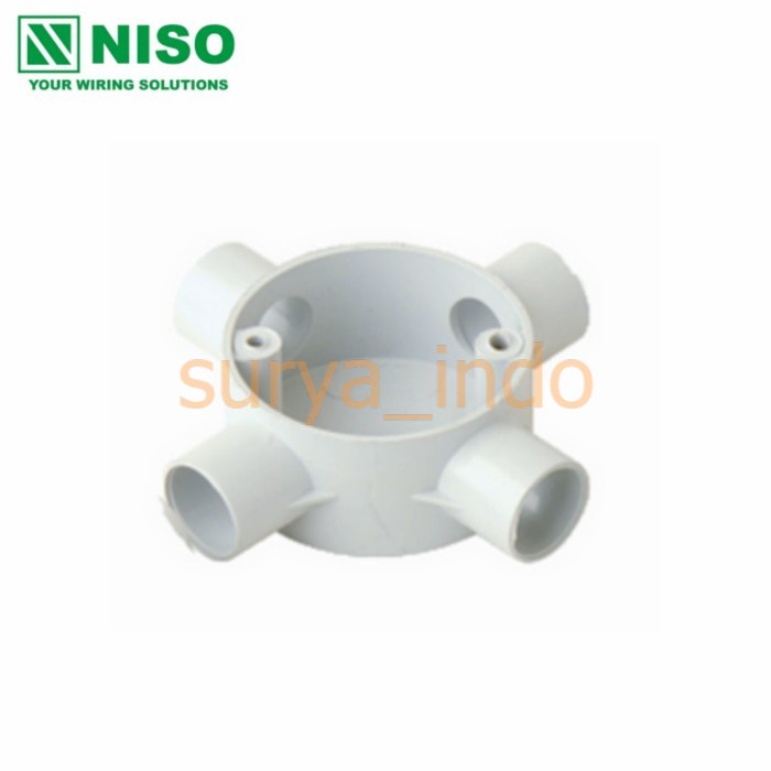 Jual T DUS / T-DUS / T DOS CABANG 4 NISO 20 MM PUTIH T DUS KABEL ...