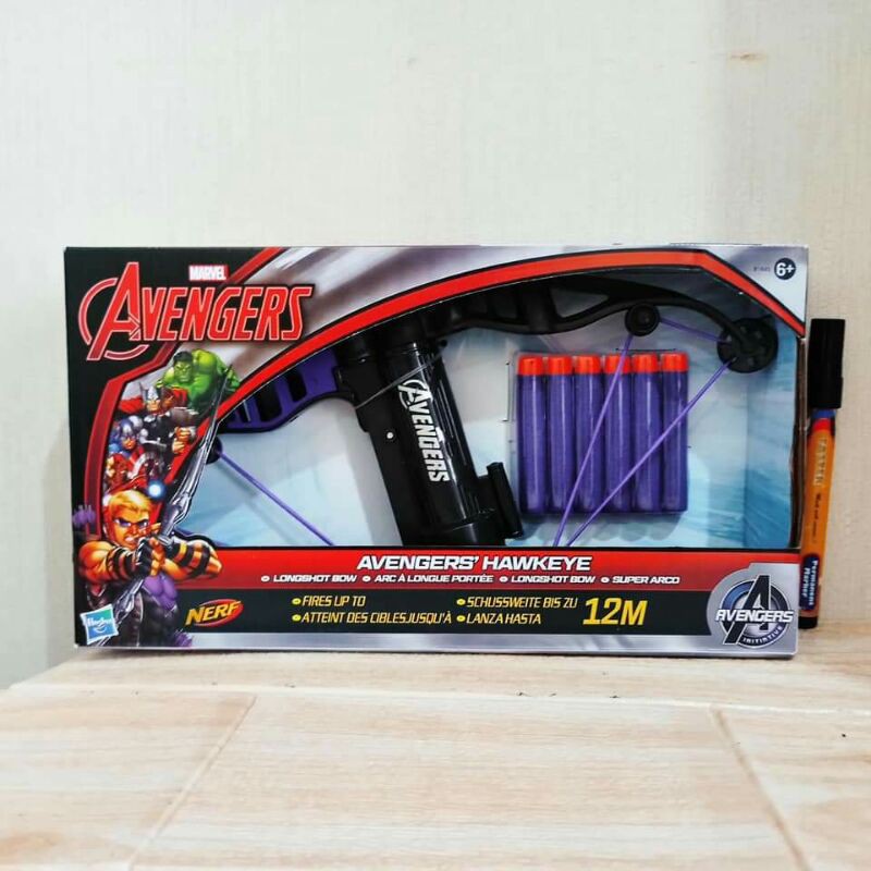 Jual Nerf panah hawkeyeMainan nerfAvengers hawkeyeLongshoot bowBy ...