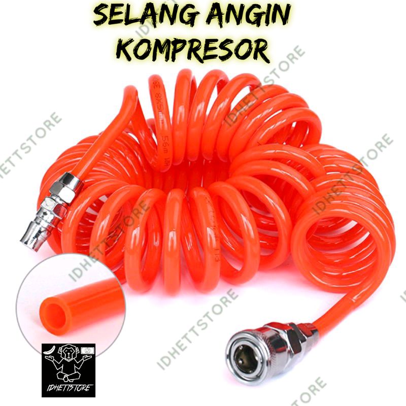 Jual Selang PU Recoil Hose Selang Air Kompresor Fleksibel Compressor ...