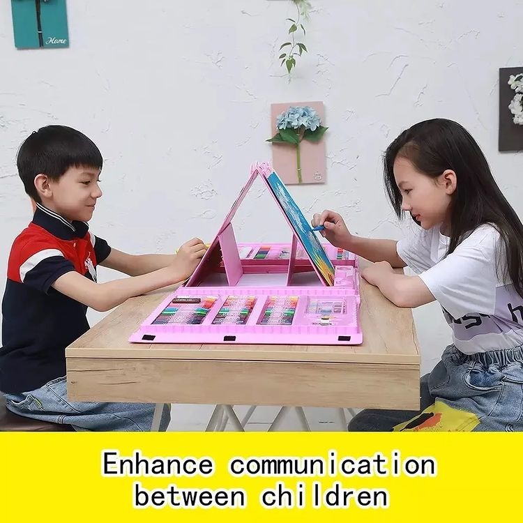 Jual Crayon Set 208 Pcs / Crayon Anak Set Koper / Water Colour Crayon ...