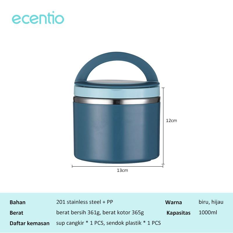 Jual FOODI 1000ml/630ml Insulated termos air panas mini sup portabel cangkir/termos sup ...