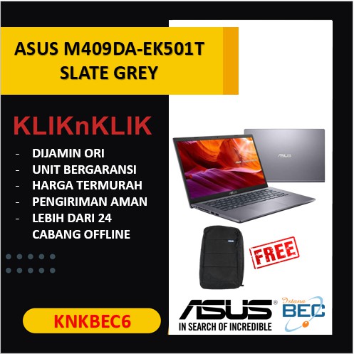 Jual ASUS M409DA-EK501T AMD RYZEN 5-3500U RAM 8GB HDD 1TB RADEON VEGA 8 ...