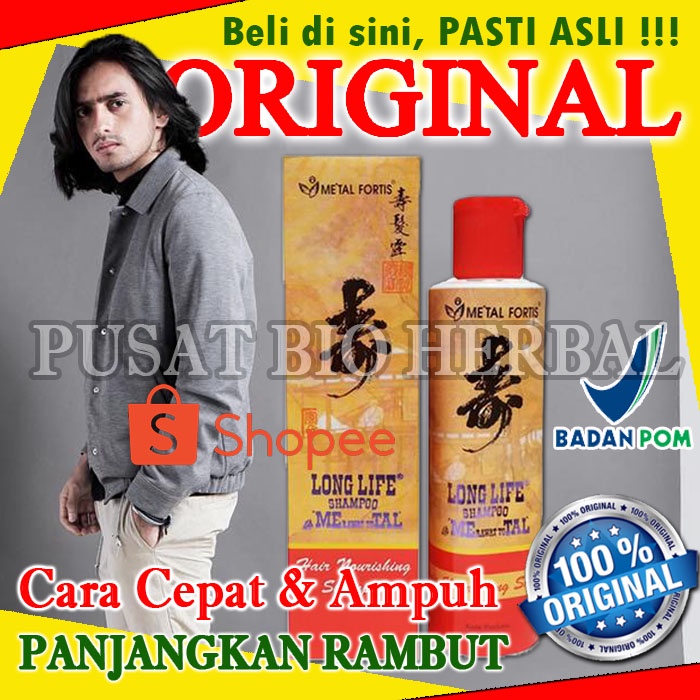 Jual [ ORIGINAL ] shampo metal pemanjang rambut shampoo metal fortis ...