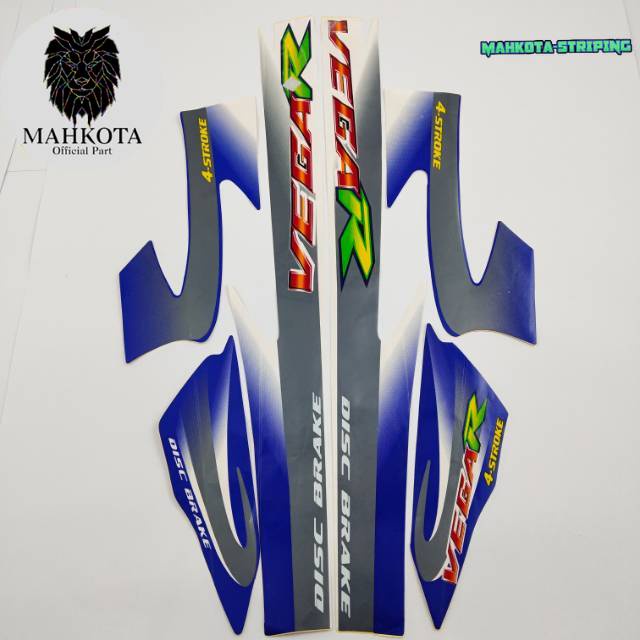 Jual Striping Stiker Polet Sepeda Motor List yamaha Vega r 2003 biru ...