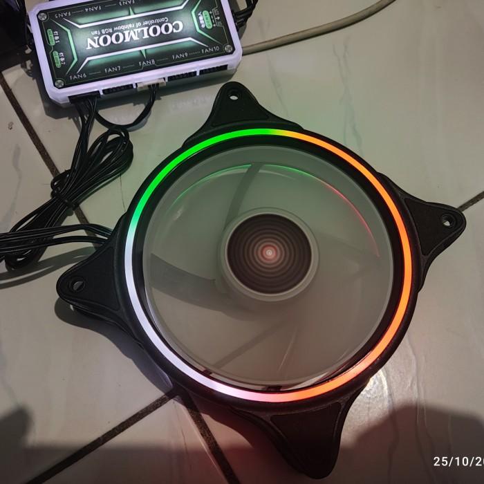 Jual Fan Case PC rgb Argb 12cm 120mm soket 6pin controller remote ...